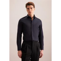 Seidensticker Flanellhemd &raquo;Schwarze Rose&laquo; Shaped 1/1 Kentkragen Uni dunkelblau M (39) - normale &Auml;rmell&auml;ngen normale &Auml;rmell&auml;ngen M (39) Passform:...