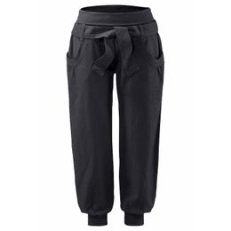 Buffalo Damen Strandhose aus Leinen-Mix, Leinenhose, Sommerhose, Strandmode schwarz 34, N-Gr