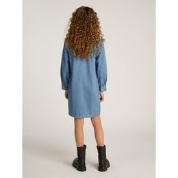 Calvin Klein Jeans M&auml;dchen Jeanskleid &raquo;LT BL TENCEL DENIM SHIRT DRESS&laquo; Brusttaschen f&uuml;r Kinder bis 16 Jahre mit Logostickerei blau 6 (116), N-Gr