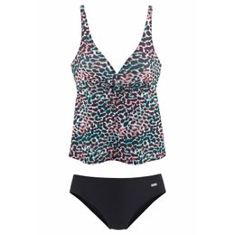 Venice Beach Damen B&uuml;gel-Tankini mit gemustertem Print schwarz 38, Cup E