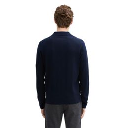 Tom Tailor Herren Tom Tailor Polokragenpullover mit Seide blau L