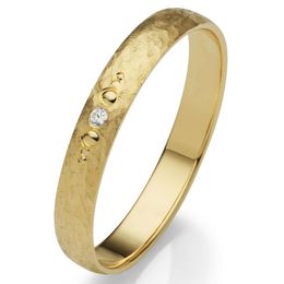Firetti Unisex Trauring &raquo;Schmuck Geschenk Gold 375 Hochzeit Ehering "LIEBE"&laquo; Made in Germany, wahlweise mit oder ohne Brillant gold