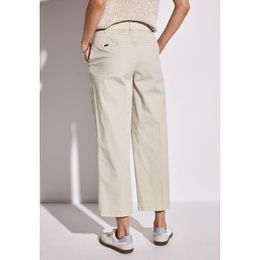 Street One Damen Street One Chinohose mit elastischem Bund hinten beige 40, L&auml;nge 28