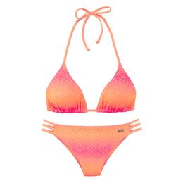 Buffalo Damen Triangel-Bikini mit Farbverlauf pink 42, Cup C/D