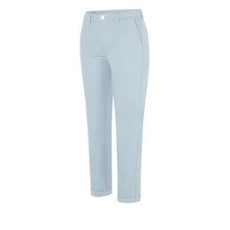 MAC Damen MAC Chinohose &raquo;CHINO turn up&laquo; mit dezentem Glanz, elegant und sportiv zugleich blau 38, N-Gr