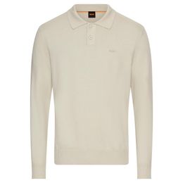 BOSS Orange Herren BOSS Orange Polokragenpullover &raquo;Asac&laquo; mit Logo-Stickerei beige S