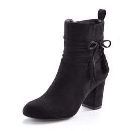 Lascana Damen Lascana Stiefelette mit Blockabsatz, High-Heel-Stiefelette, Ankle Boots, Stiefel schwarz 42