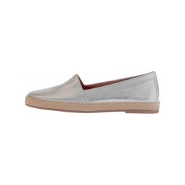 Gabor Damen Espadrille &raquo; Halbschuhe Leder&laquo; silber 40,5