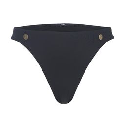 JOOP! Damen JOOP! Bikini-Hose &raquo;Solid Gold Deco&laquo; Logo-Plaketten vorder- und r&uuml;ckseitig schwarz 40, N-Gr