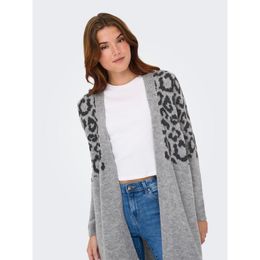 Only Damen Only Strickjacke &raquo;ONLJADE ANIMAL LS CARDIGAN CC KNT&laquo; grau S