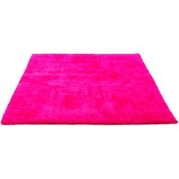 Tom Tailor HOME Hochflor-Teppich »Soft« rechteckig 35 mm Höhe handgetuftet, Uni-Farben, super weich und flauschig pink Obermaterial: 100%...