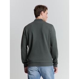 NO EXCESS Herren NO EXCESS Sweater &raquo; Jacquard sweatshirt mit Vollrei&szlig;verschluss&laquo; grau S