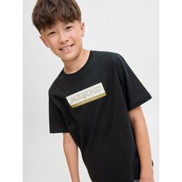 Jack & Jones Jack & Jones Junior Jungen T-Shirt &raquo;JORINWOOD BLOCK BRAND TEE SS CN NOOS JNR&laquo; schwarz 176