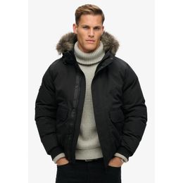 Superdry Herren Steppjacke &raquo;EVEREST FAUX FUR BOMBER JACKET&laquo; mit Kapuze schwarz 3XL