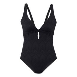 Buffalo Damen Badeanzug &raquo;Romance&laquo; aus Strukturware schwarz 36, Cup C/D