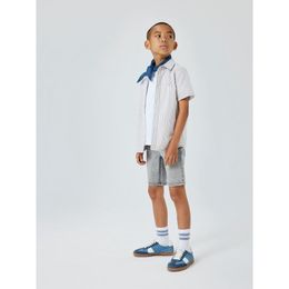 name it Kinder Kurzarmhemd &raquo;NKMNEWSA SS SHIRT NOOS&laquo; Baumwolle, normal geschnitten wei&szlig; 116, N-Gr