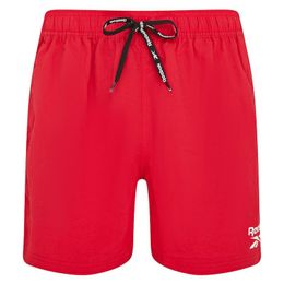 Reebok Herren Badeshorts &raquo;Duke&laquo; mit Kordelzug und elastischem Bund, mit Logo, atmungsaktiv, basic rot L, N-Gr