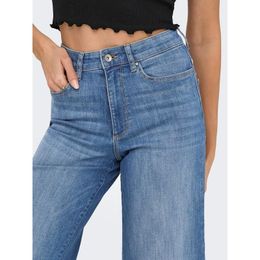 Only Damen Only High-waist-Jeans &raquo;ONLANN-MADISON HW CROP WD DNM SOO618NOOS&laquo; blau M (38), L&auml;nge 32