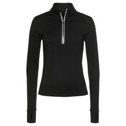 active by Lascana Lascana Active Damen LASCANA ACTIVE Laufshirt Thermo mit reflektierenden Details schwarz XS (32/34)