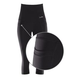 WINSHAPE Damen Leggings &raquo;&frac34;-Functional Comfort HWL215C&laquo; High Waist mit praktischen Taschen schwarz XS, Normalgr&ouml;&szlig;en