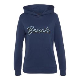 Bench. Loungewear Damen Kapuzensweatshirt, mit K&auml;ngurutasche, Loungeanzug, Hoodie blau 32/34