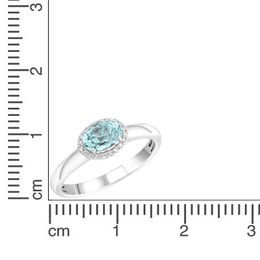 Diamonds by Ellen K. Damen Diamonds by Ellen K. Fingerring &raquo;Wei&szlig;gold 585 mit echtem Aquamarin und 36 Diamanten 0,09ct.&laquo; wei&szlig;