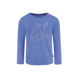 TRIGEMA Sweatshirt »Langarmshirt mit süßem Reh-Glitzer-Print« lavendel 116 116 Elastischer Feinripp