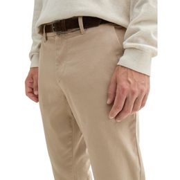 Tom Tailor Herren Tom Tailor Chinohose &raquo;TRAVIS&laquo; mit G&uuml;rtel beige 38, L&auml;nge 34