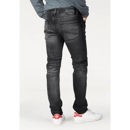 Jack & Jones Jack & Jones Herren Slim-fit-Jeans &raquo;JJIGLENN &ndash; Slim-Fit-Jeans mit niedriger Leibh&ouml;he&laquo; Used, modisch, slim fit, Denim/Jeans schwarz 29, L&auml;nge 32