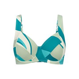 Triumph Damen B&uuml;gel-Bikini-Top &raquo;Summer Mix & Match W 01 pt&laquo; Power Mesh f&uuml;r gr&ouml;&szlig;ere Cups, schnelltrocknend blau 42, Cup C