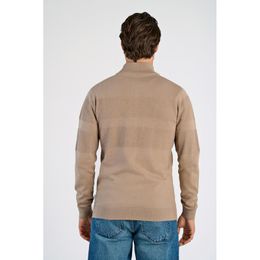 LINDBERGH Herren LINDBERGH Strickjacke mit Stehkragen und Rei&szlig;verschluss beige M