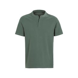 John Devin Herren Poloshirt &raquo;mit Stehkragen,&laquo; Regular-Fit, aus Baumwoll-Piqu&eacute; gr&uuml;n S (44/46)