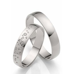 Firetti Trauring »Schmuck Geschenk Gold 375 Hochzeit Ehering "LIEBE" Sterne« Made in Germany, wahlweise mit oder ohne Brillanten weißgoldfarben 17...