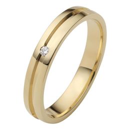 Firetti Unisex Trauring &raquo;Schmuck Geschenk Gold 750 Hochzeit Ehering "LIEBE"&laquo; Made in Germany, wahlweise mit oder ohne Brillant gold