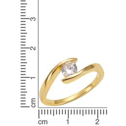 Firetti Damen Fingerring &raquo;Schmuck Geschenk Silber 925 Silberring&laquo; mit Zirkonia (synth.) gold