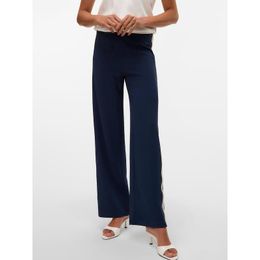 V&eacute;ro Moda Vero Moda Damen &raquo;VMBERLIN MW WIDE PANEL PANT NOOS&laquo; blau S (36), L&auml;nge 32