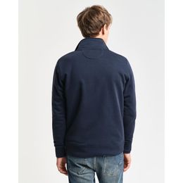 Gant Herren Sweatshirt &raquo;REG SHIELD HALF ZIP SWEAT&laquo;, mit Logostickerei auf der Brust blau XL