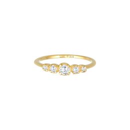 Elli Damen Verlobungsring &raquo;Zirkonia Verlobung Eternity Stacking 925 Silber&laquo; gold