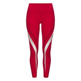 active by Lascana Lascana Active Damen LASCANA ACTIVE Leggings Logo-Badge und Rei&szlig;verschlusstasche auf der R&uuml;ckseite rot XS (32/34), N-Gr