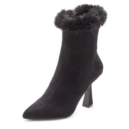 LASCANA Belle Affaire Damen LASCANA Belle Affaire High-Heel-Stiefelette &raquo;Ankleboots mit Rei&szlig;verschluss,&laquo; Spule Absatzschuh schwarz 39