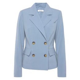 Lascana Damen Lascana Kurzblazer mit doppelreihigem Knopfverschluss, Damenblazer, sportlich-elegant blau 34