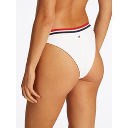 Tommy Hilfiger Swimwear Damen Bikini-Hose &raquo;HIGH LEG CHEEKY&laquo; mit farbigen B&auml;ndern wei&szlig; M (38), N-Gr