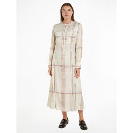 Tommy Hilfiger Blusenkleid &raquo;RWB CHECK FLUID MIDI DRESS&laquo; Global Serie TH WOMEN, im Karodessin Global Stp Check/ S/ Lemon Ice 40 - N-Gr N-Gr 40 Midi...