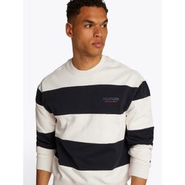 Tommy Hilfiger Herren Sweatshirt &raquo;MONOTYPE STRIPE SWEATSHIRT&laquo;, mit gro&szlig;en Blockstreifen beige L