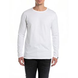 Replay Herren Langarmshirt wei&szlig; L