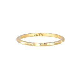 Elli Premium Damen Fingerring &raquo;Stacking Facetten Basic 375 Gelbgold&laquo; gold