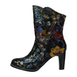 Laura Vita Damen Laura Vita High-Heel-Stiefelette &raquo;Laura Vita Stiefelette Leder/Textil&laquo; bunt 36