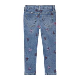 s.Oliver Junior M&auml;dchen s.Oliver Junior Regular-fit-Jeans mit Print blau 92, N-Gr