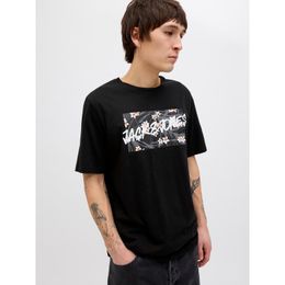 Jack & Jones Jack & Jones Herren Print-Shirt &raquo;JJHAWAII SHAPE TEE SS CREW NECK&laquo; schwarz S