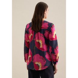 Seidensticker Damen Seidensticker Klassische Bluse &raquo;Schwarze Rose&laquo; Tunika Floral blau L40